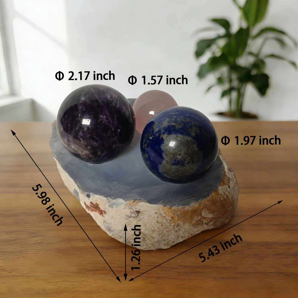 Crystal Sphere – Natural Polished Gemstone Ball – Arcane Skull
